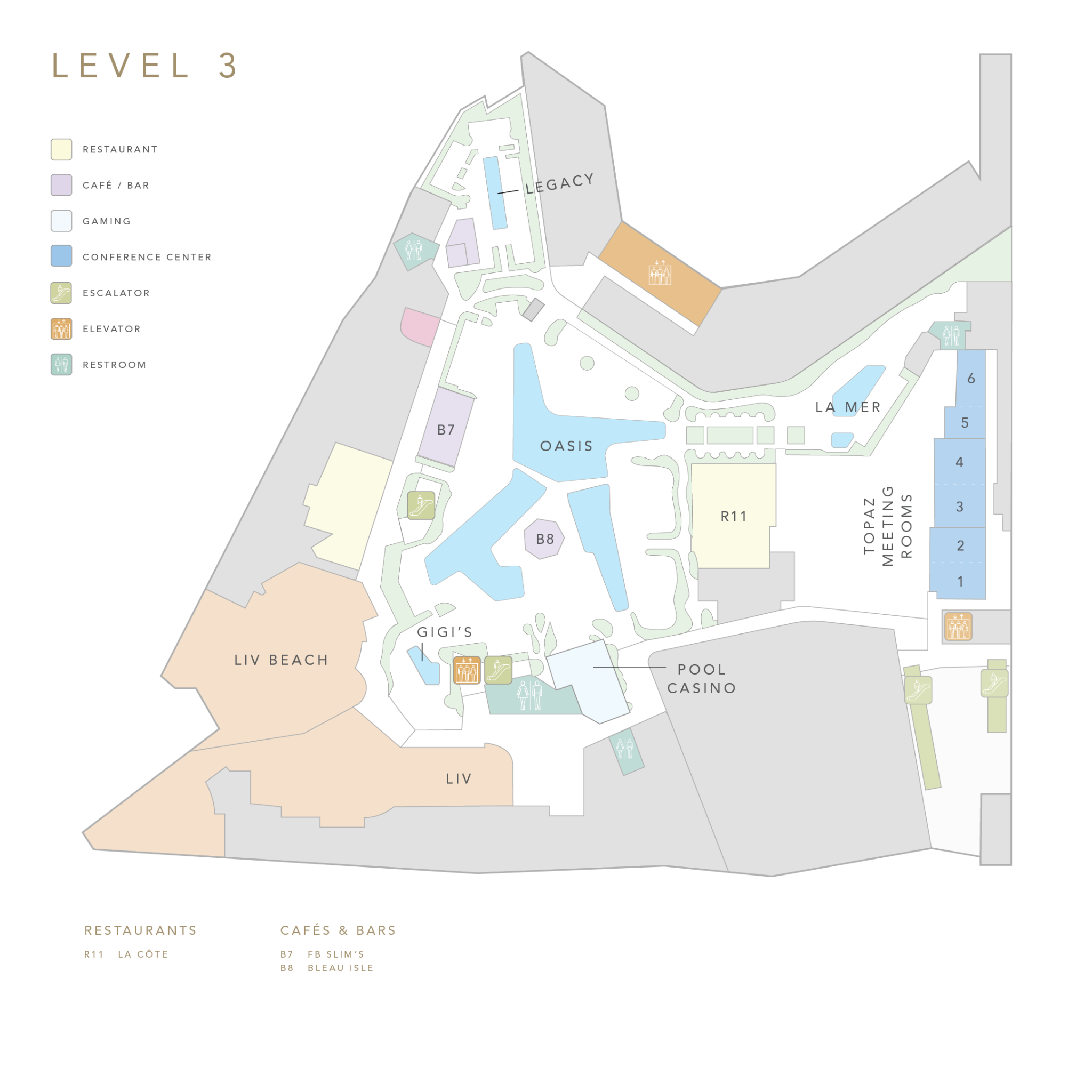 Resort Map - Fontainebleau Las Vegas